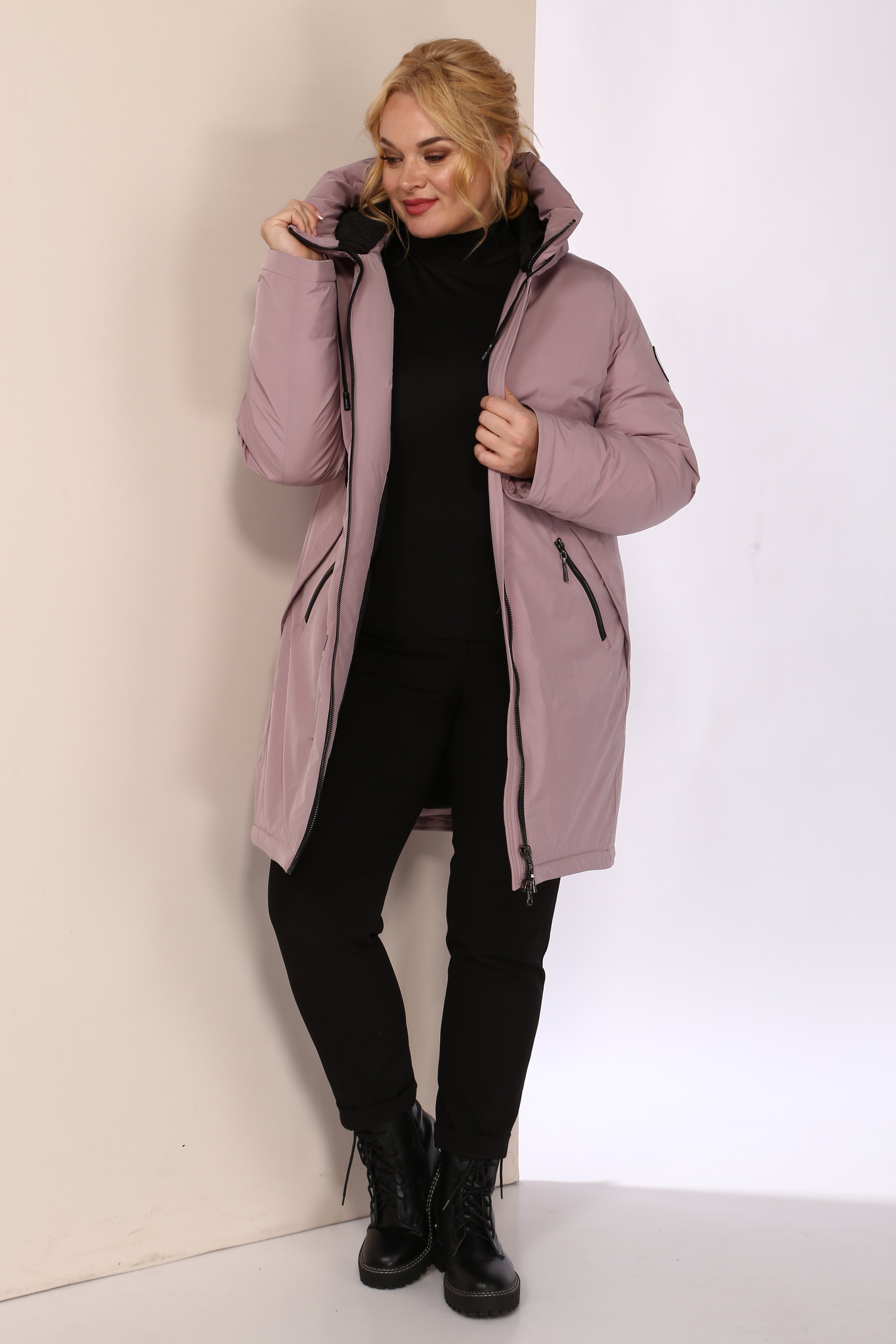 Куртка 2096 пудра Shetti купить в интернет магазине Велесмода